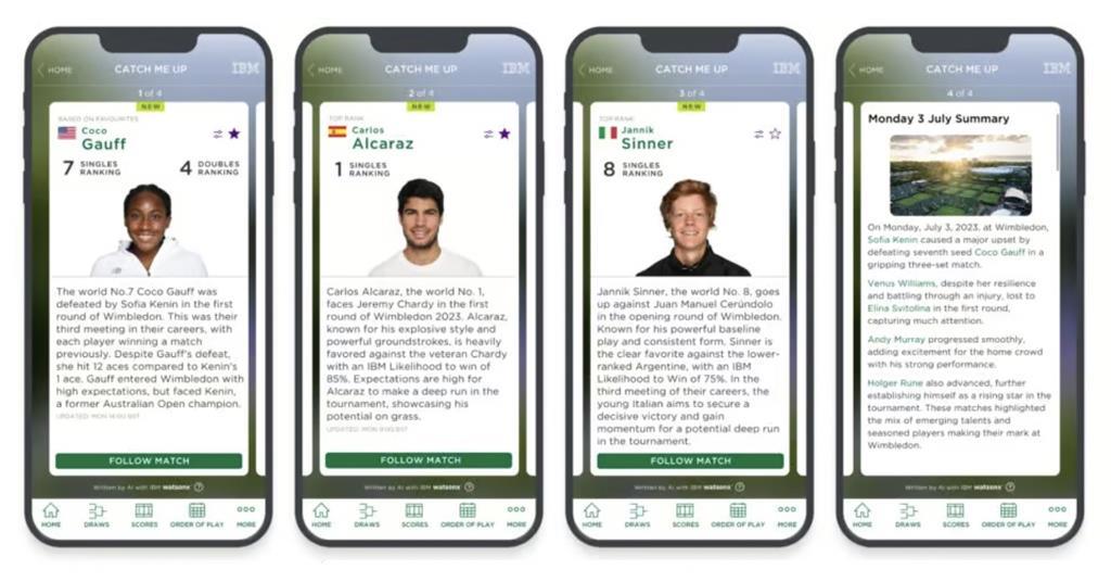Wimbledon and IBM unveil GenAI Personalised Player Stories | News ...