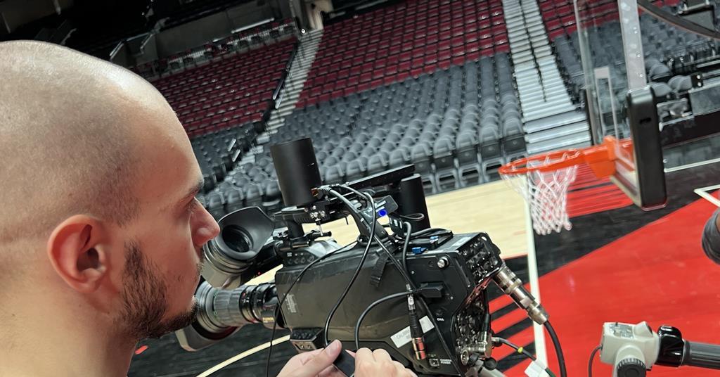 NBA team broadcasts AR graphics from handheld camera | News | Broadcast